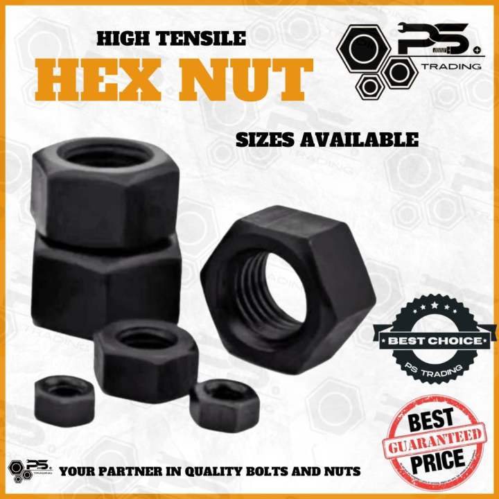 HIGH TENSILE HEX NUT | BLACK OXIDE FINISH HI-TENSILE | HEXAGONAL NUT ...
