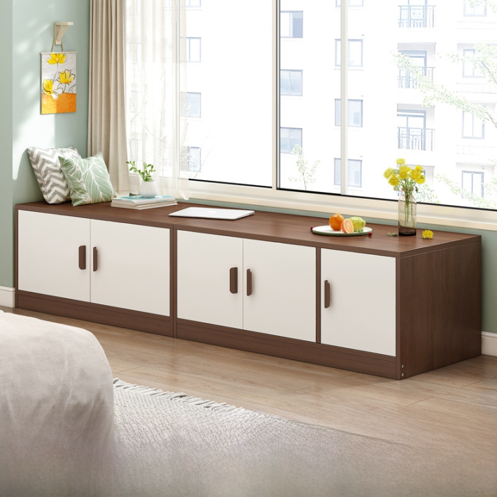 Nordic Style Window Seat Cabinet Bedroom Low Storage Bench Multi ...