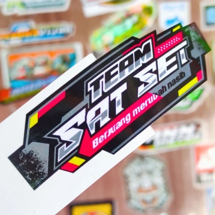 stiker viral team satset, bolone pusat, wong pusat, dll, model stiker ...