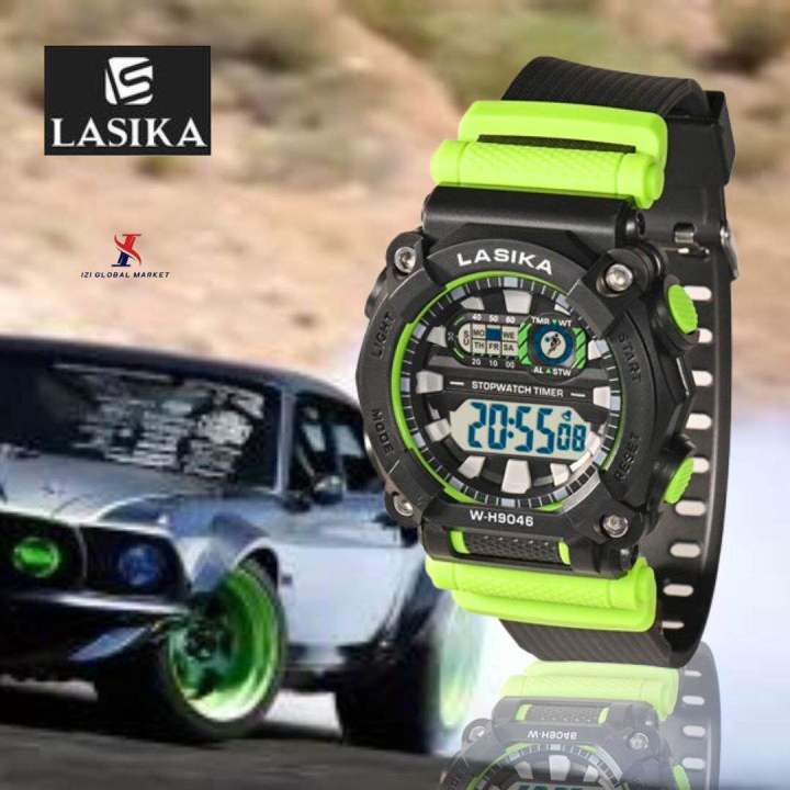 LASIKA Jam Tangan Digital Unisex Sukan Stylish untuk Budak 10+, Dewasa ...