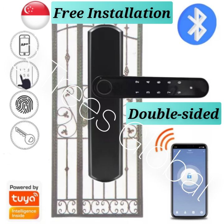 Digital Metal Gate Lock with Free Installation (99% HDB Gates) | Lazada ...