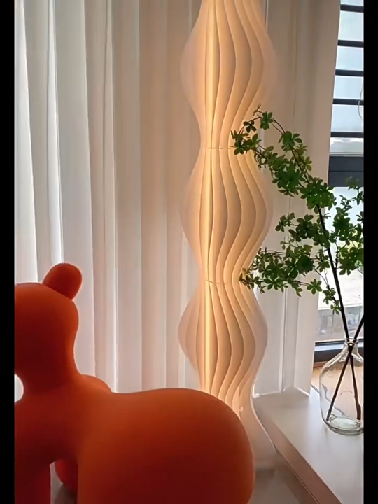 Grass Skirt Floor Lamp for Living Room LED Dimmable Column Vapor Floor ...