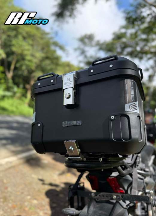 SEC FREELANCE 45L HARD PLASTIC DUAL LOCK TOP BOX WITH METAL BASE PLATE ...