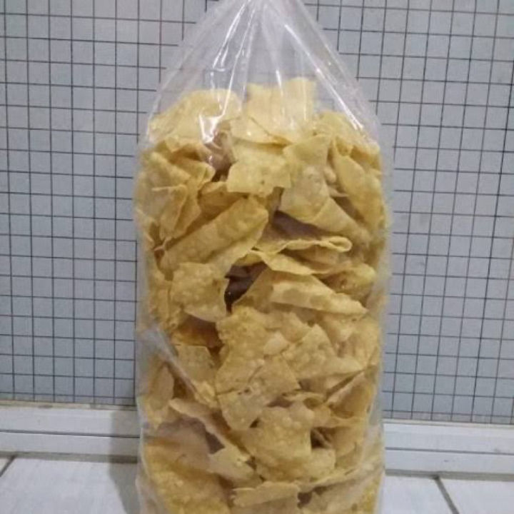 SNACK keripik bawang / pangsit premium 1KG/bungkus (free Dus+bubble ...