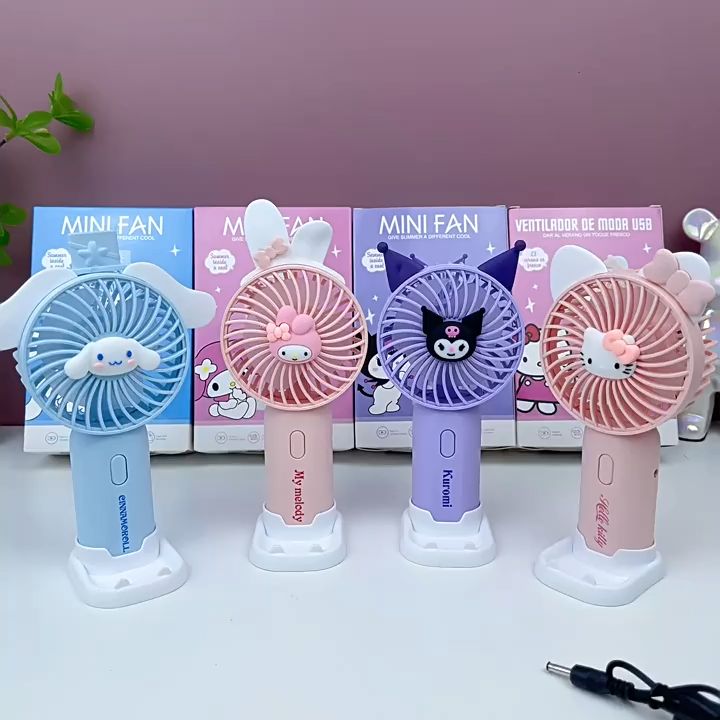 Sanrio Kuromi MyMelody USB Mini Fan Portable Handheld Electric ...
