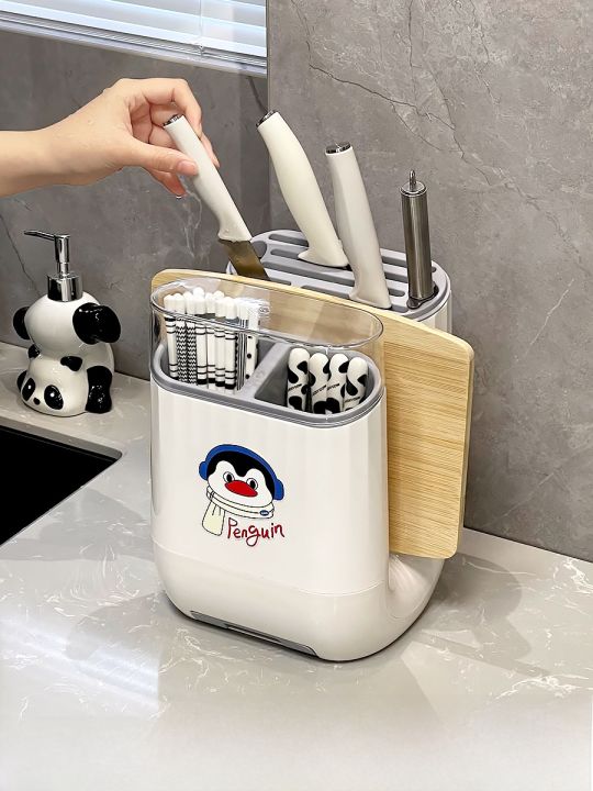 Kitchen Multi-Function Drainage Rack Knife Holder Chopsticks Storage ...