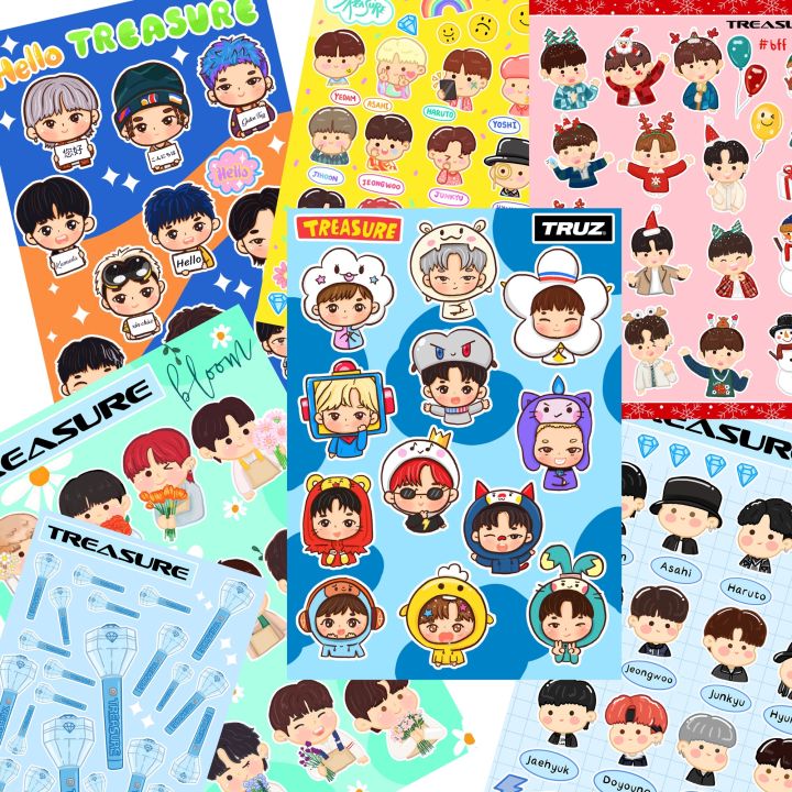 Treasure sticker fan club สติ๊กเกอร์ treasure ไดคัท | Lazada.co.th