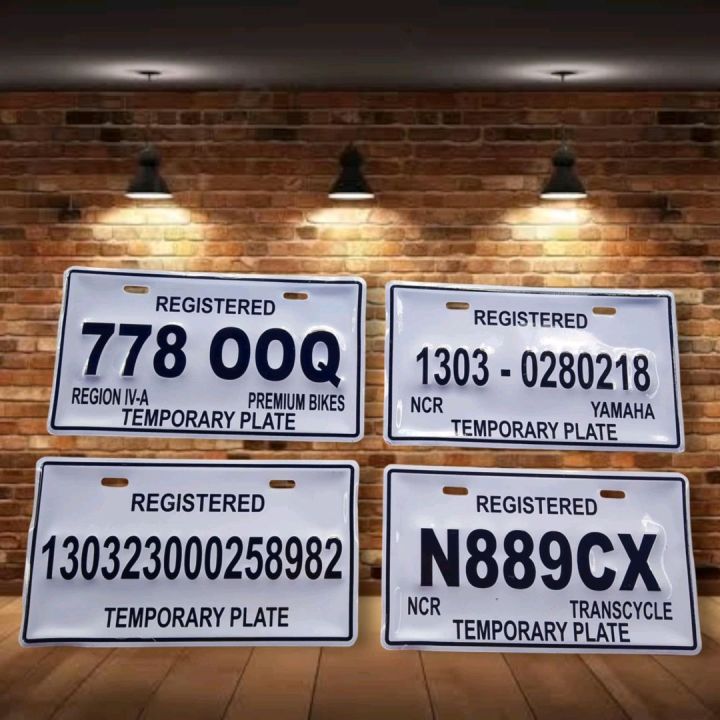 LTO NEW SIZE STANDARD DESIGN TEMPORARY PLATE MOTORCYCLE | Lazada PH