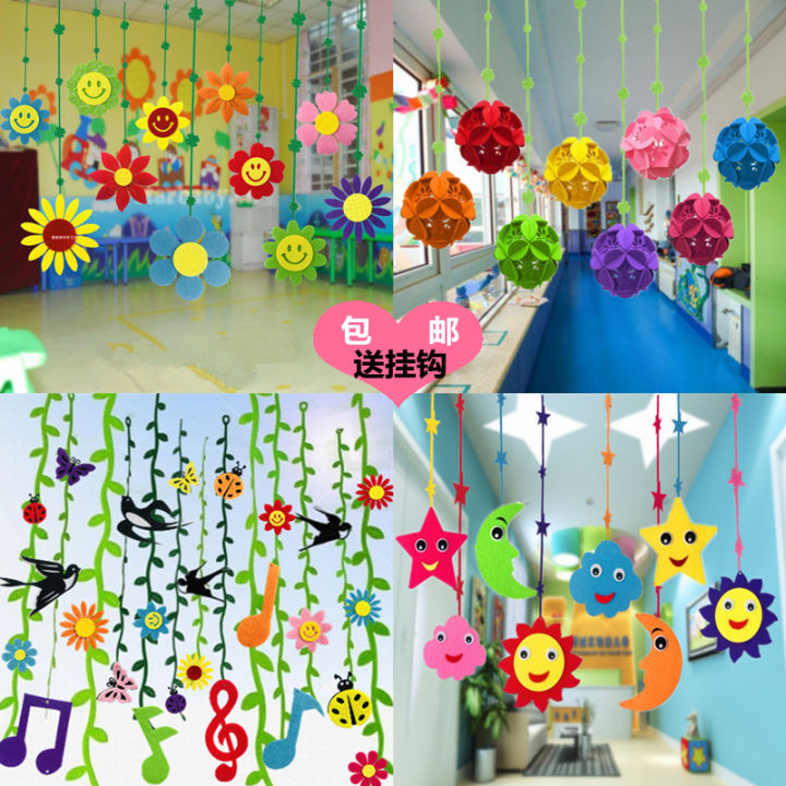 Kindergarten School Decoration Supplies Classroom Corridor Hanging ...