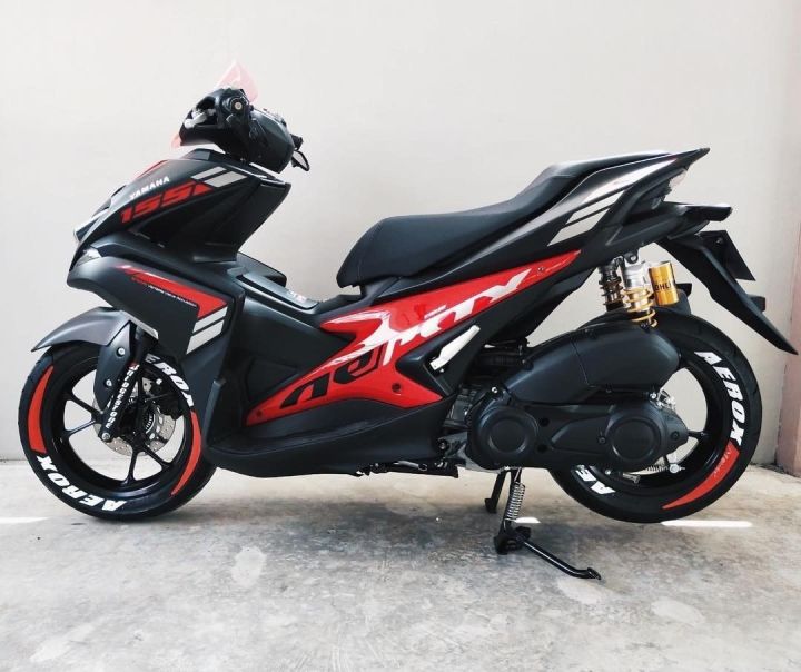 Sticker / stiker Decal YAMAHA AEROX Full Body Design aerox red black ...