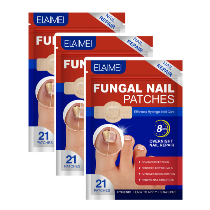 3-Pack 63 Patches Total Powerful Antifungal Foot Patches: Repairs ...