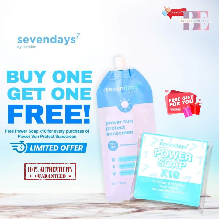 Buy 1 Sevendays Sun Protect 50g Get 1 Powersoap For Free By Herskin ...