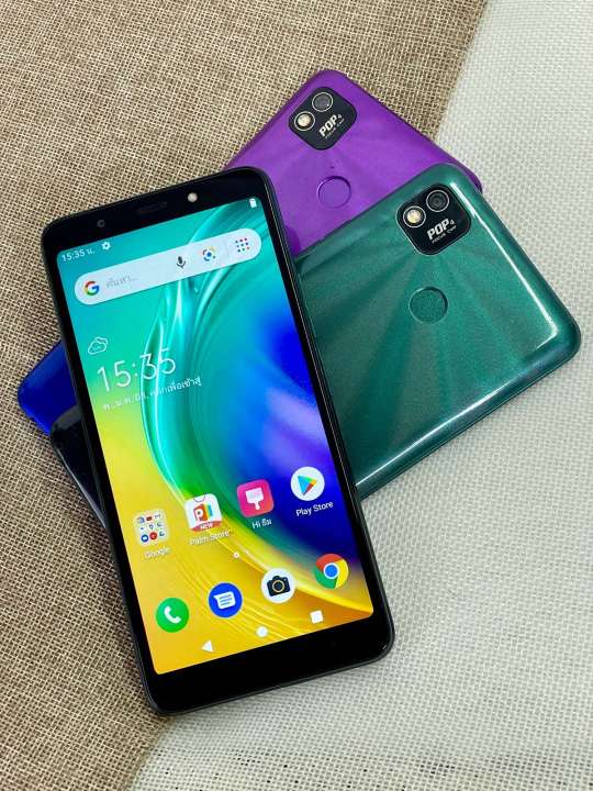 มือถือTECNO Pop4 จอ6นิ้วเครื่องพร้อมใช้งานฟรีสายชาร์จ | Lazada.co.th