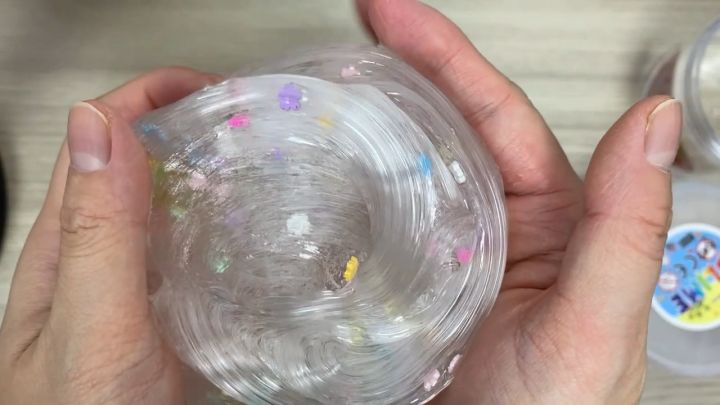 200ML Watermelon Crystal Clear Slime with Glitters Soft Jelly Slime Non ...
