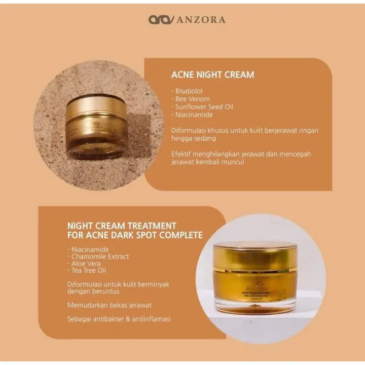 ANZORA SKINCARE NIGHT CREAM || KRIM MALAM GLOW ACNE ADS | Lazada Indonesia