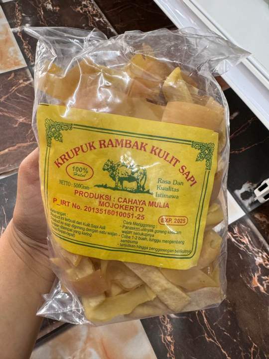 Kerupuk rambak kulit sapi 250gram | Lazada