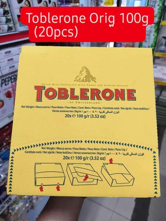 toblerone swiss chocolate with honey and almond nougat per box 4 ...