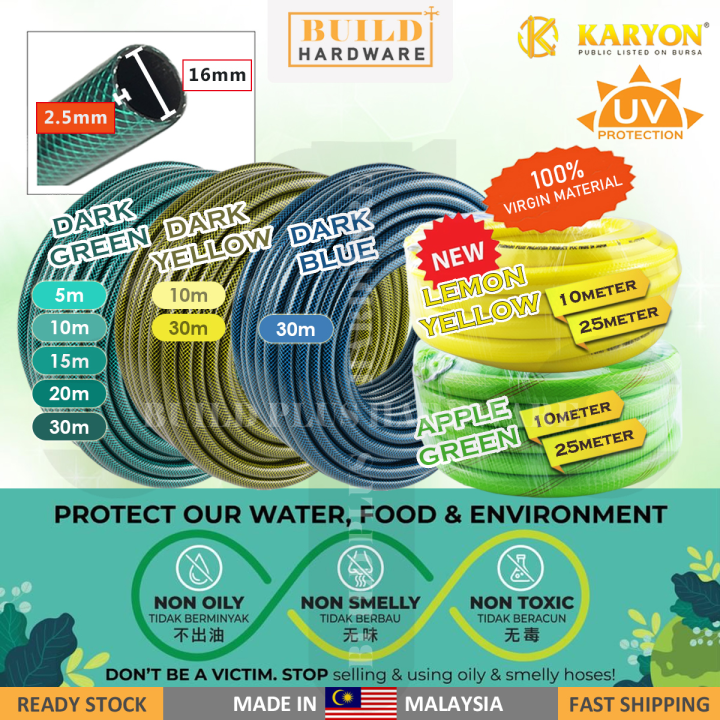 KARYON 5m/10m/15m/20m Reinforced PVC Flexible Garden Hose Tornado Plus ...
