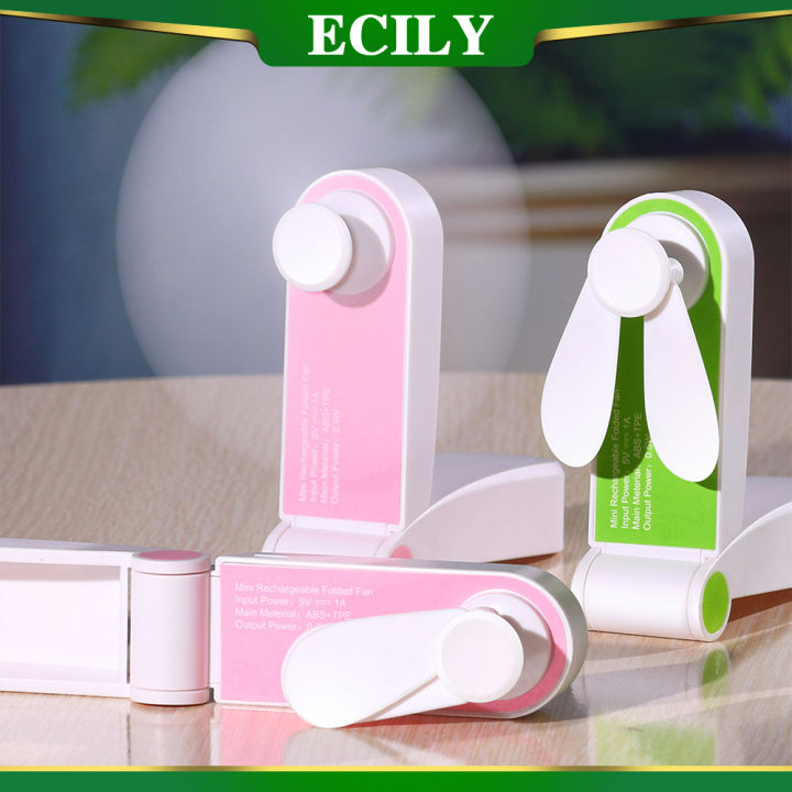 ECILY Usb Mini Fold Fan Electric Portable Hold Small Air Cooler ...