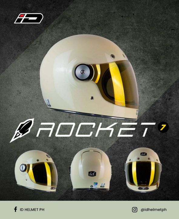 ID rocket classic helmet with LOTS of freebies | Lazada PH