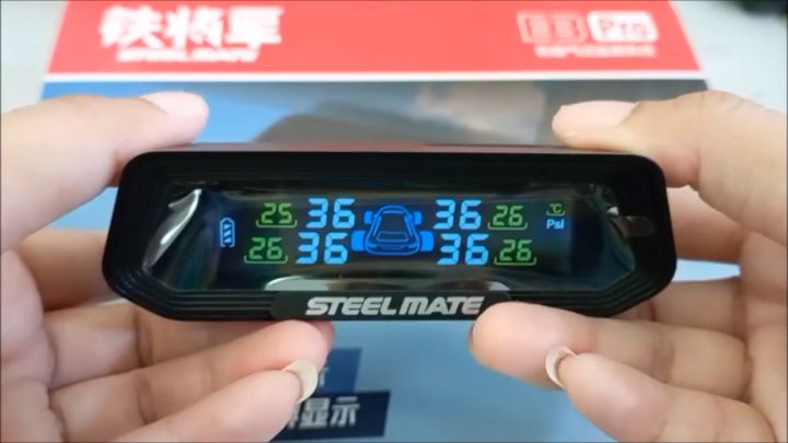 STEELMATE Car TPMS E3 Pro external sensor PSI / BAR เครื่องวัดลมยางไร้ ...