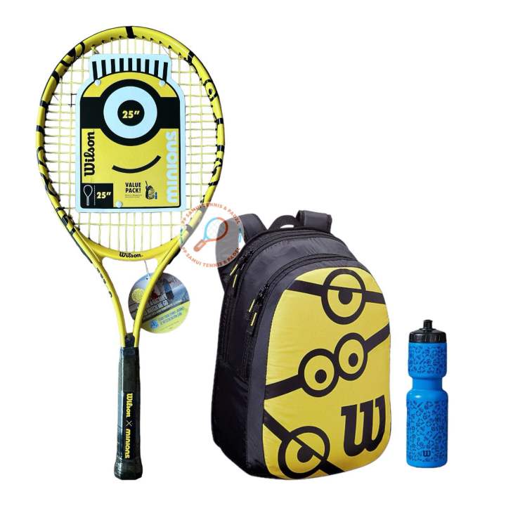 ไม้เทนนิสเด็ก kid tennis racket Wilson Minions Junior 25 นิ้ว ของแท้ ...