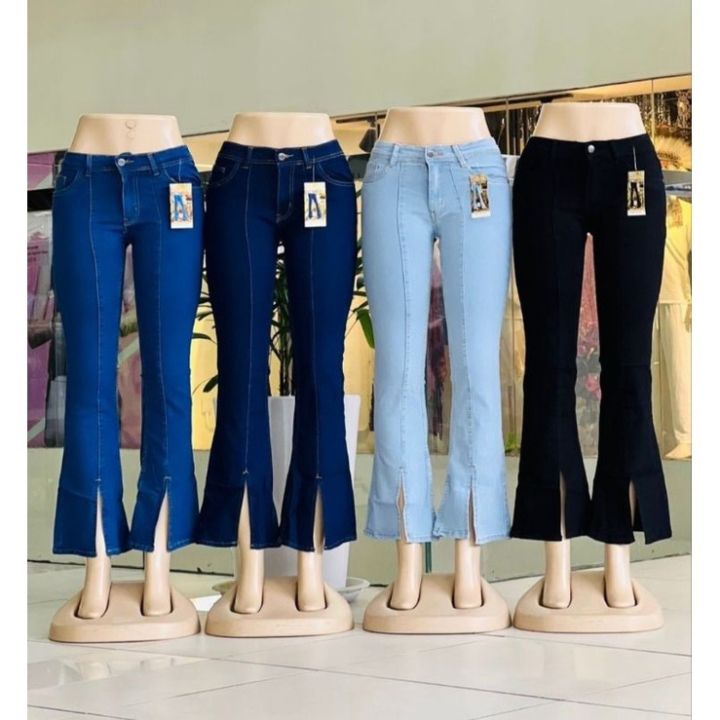 BOOTCUT Jeans kaki belah good quality [Ready Stock] kain getah. | Lazada