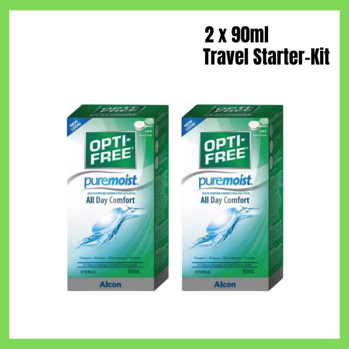 Opti Free Pure Moist Multi-Purpose Disinfecting Solution 2 x 90 ml ...