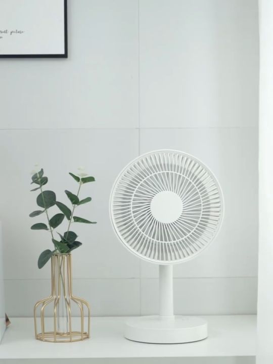 USB Desk Fan Mini Stand Lower Noise Rechargeable 4 Gear Strong Wind ...