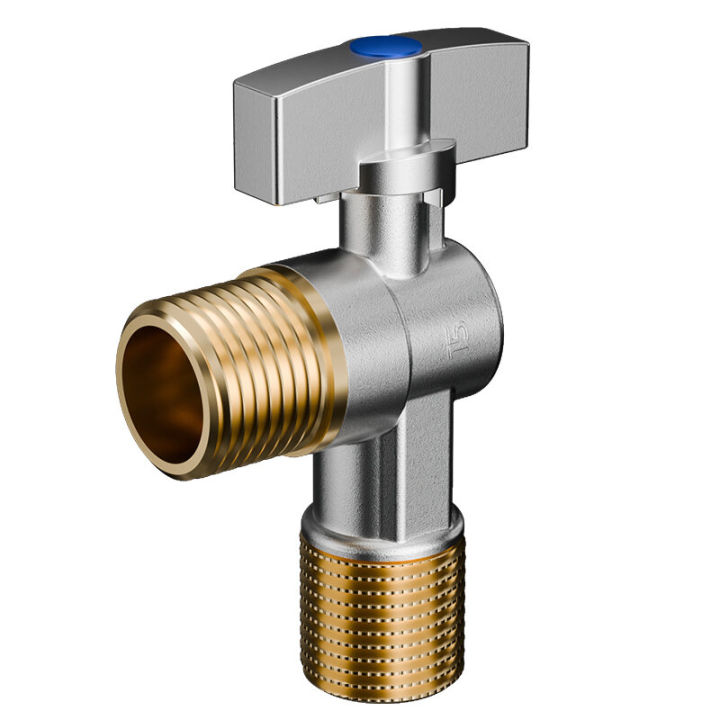 Full Turn Copper Angle Valve Ball Core Large Flow Switch for Gas Water ...