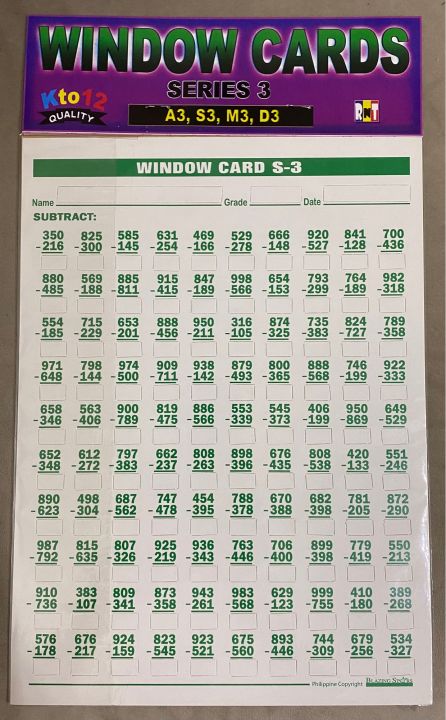 4 pcs Window Cards Series 3 (A3, M3, S3, D3) | Lazada PH