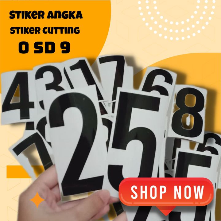 Stiker Angka Nomor Sticker Nomor Satuan | Lazada Indonesia