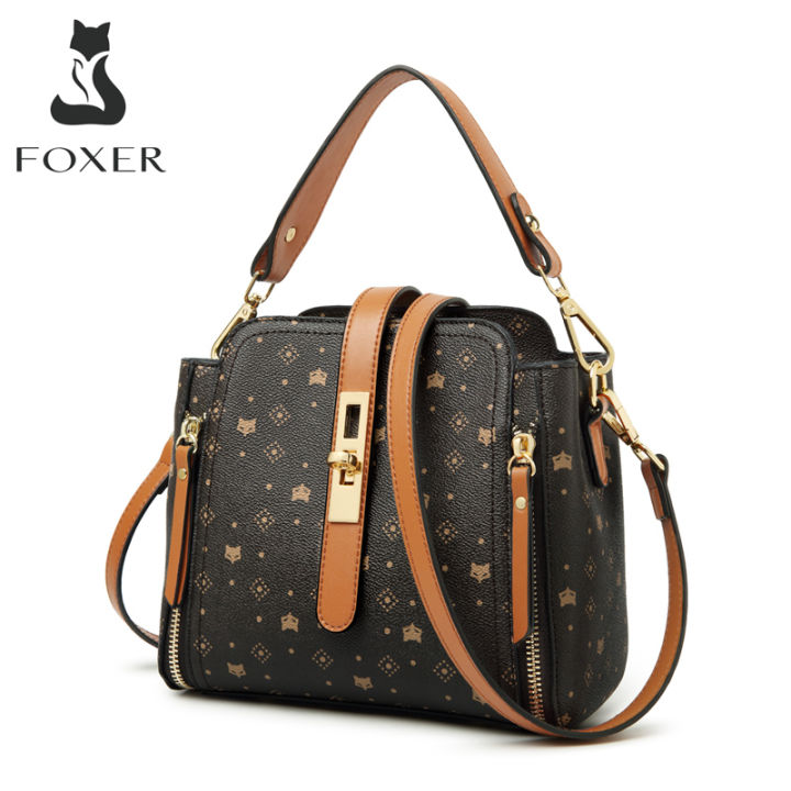 FOXER PVC Leather Crossbody Bags for Women Faux Leather Ladies ...