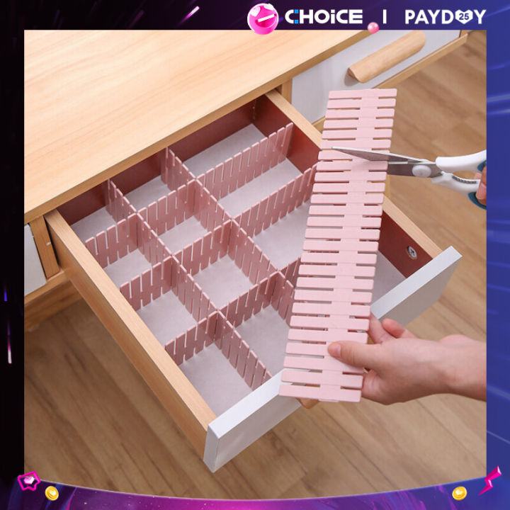 4 PCS DIY Plastic Grid Drawer Dividers Adjustable Sock Underwear ...