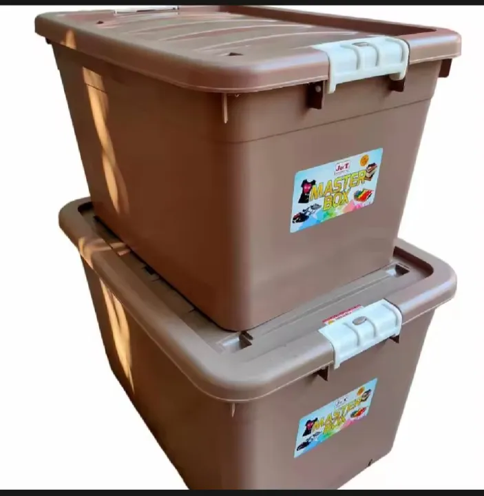 J&T STORAGE BOX 143L mocha heavy duty storage box for commercial and ...