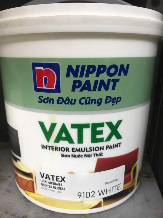 Sơn Nippon Vatex (9102/ mầu trắng / 4,8kg ) là sơn nước nước nội thất dùng để bảo vệ và trang ...