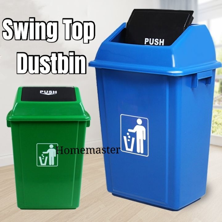 Swing Top Dustbin / Recycle Dustbin / Flip Top Bin / Tong Sampah / Bin ...
