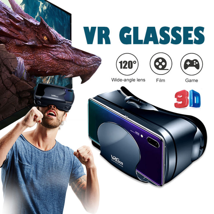 VR Box 3D Virtual Reality Glasses VR Controller for Phone Intelligent ...