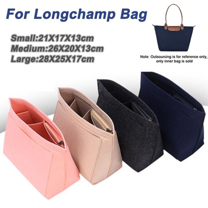 กระเป๋าสอดสักหลาดที่เหมาะสำหรับ LongChamp กระเป๋ามีผ้าซับในออแกไนเซอร์ ...