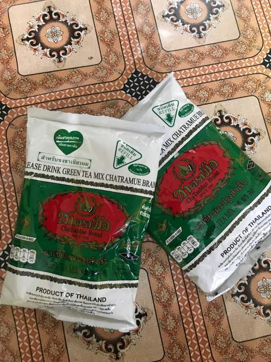 Teh Hijau Serbuk Daun Tea Powder Original Thai ChaTraMue Thailand Leaf ...