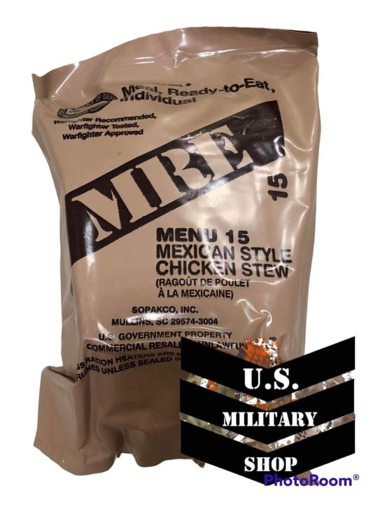 อาหารพร้อมทาน อาหารสำเร็จรูป MRE Menu 15 Mexican Style Chicken Stew ...