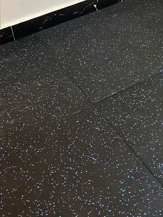 FIITL Shock Absorbing Mat Rubber Gym Fitness Floor Pad Waterproof ...