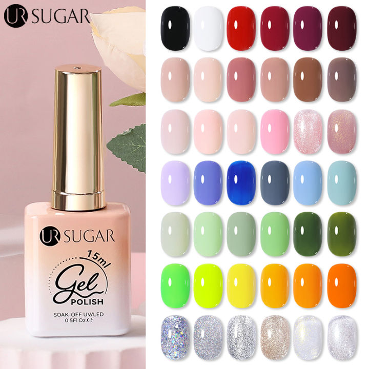 UR SUGAR 60 Colors 15ML Gel Nail Art Polish Nail UV Gel Nail Semi ...