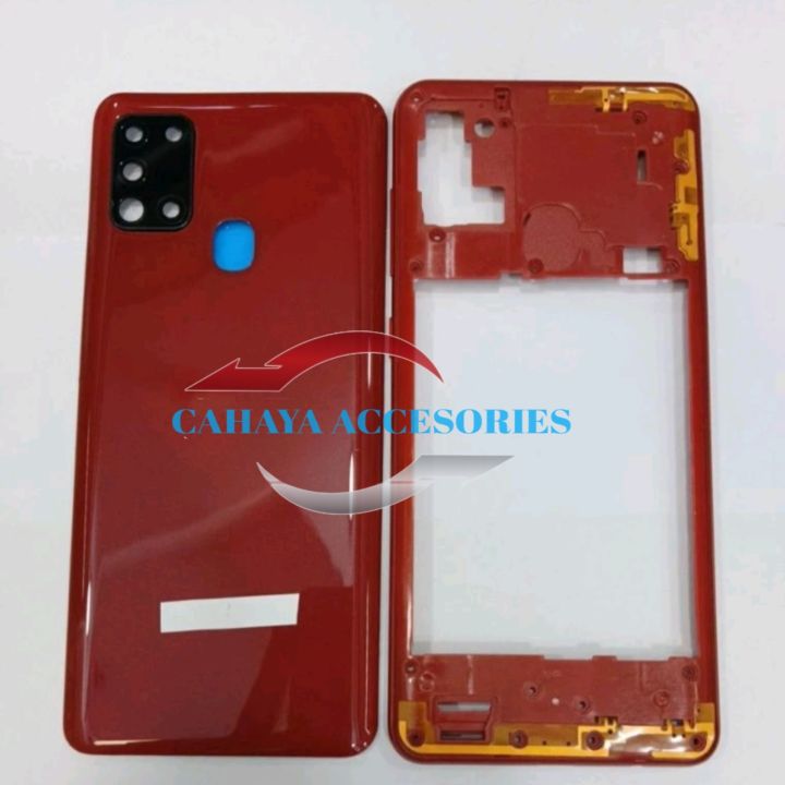 Casing Housing Kesing Hp Samsung A21S Fullset Backdoor Bezel Tombol On Off Volume Original ...