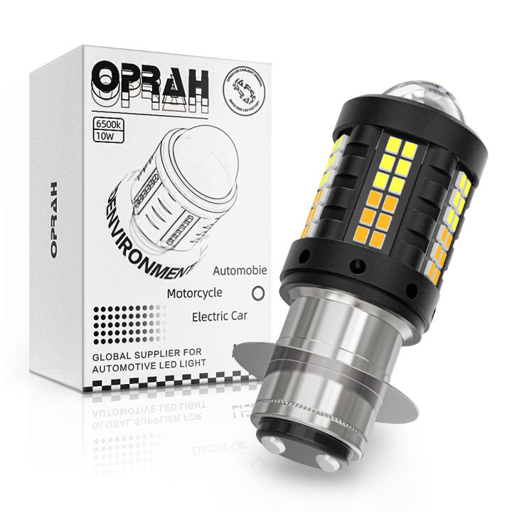 1PCS H4 LED Headlight for Motorcycle H6 BA20D Bulbs White Yellow Hi Low ...