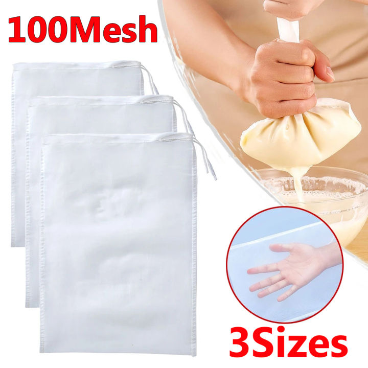 Soy Milk Bag Tea Coffee Oil Yogurt Filter Net Mesh Kitchen Food ...