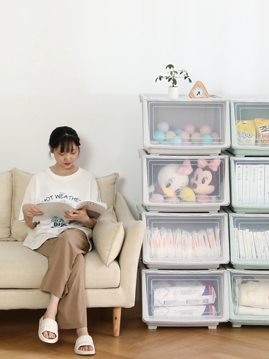 HALOO Flip-Top Storage Box with Wheels - Large CapacityStackable ...