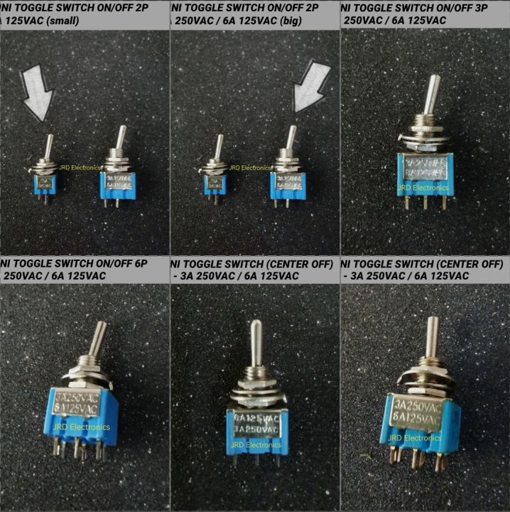 MINI TOGGLE SWITCH 2P 3P 6P ON/OFF CENTER OFF | Lazada PH