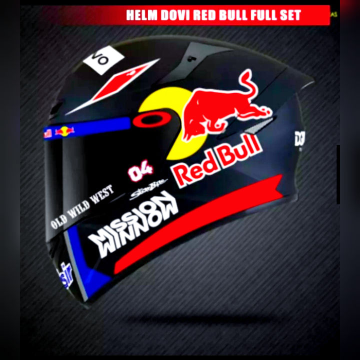 STIKER HELM RED BULL/VARIASI HELM FULL FACE, RED BULL | Lazada Indonesia