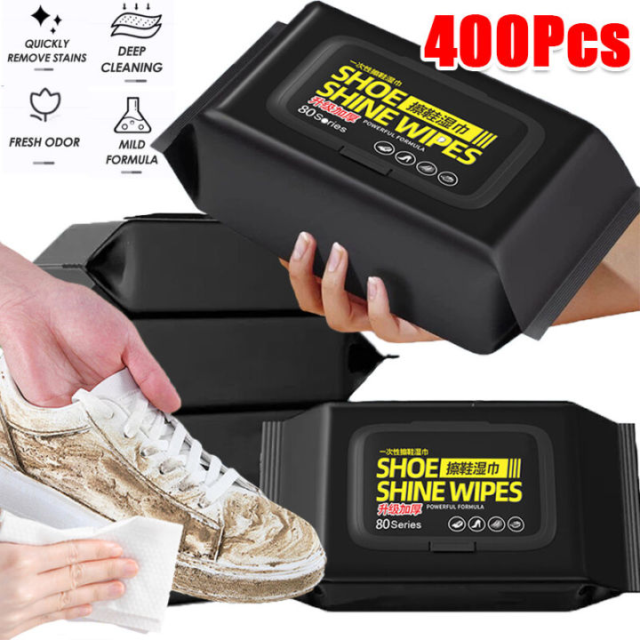 400pcs Disposable Shoes Wipes / Sneakers Shoes Cleaning Care Wipes ...